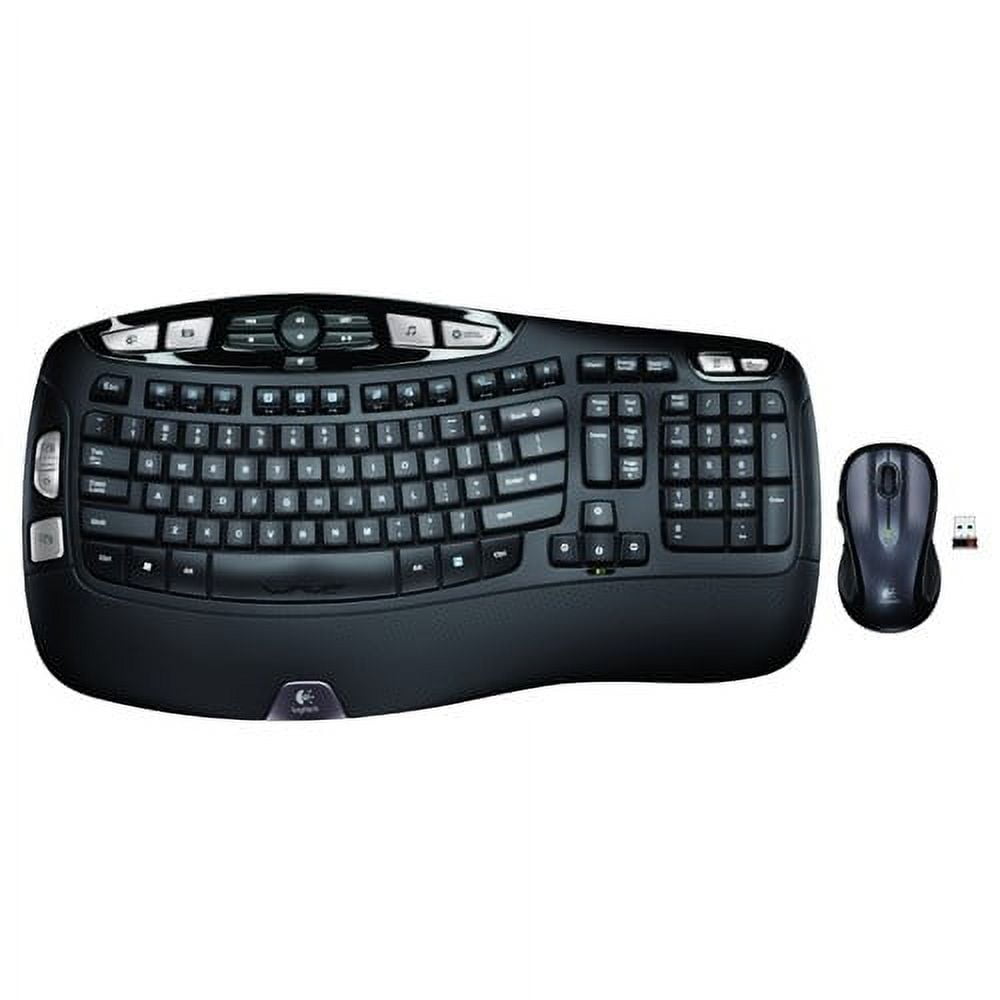 Logitech MK550 Ergonomic Wireless Wave Keyboard and Mouse Combo with ...