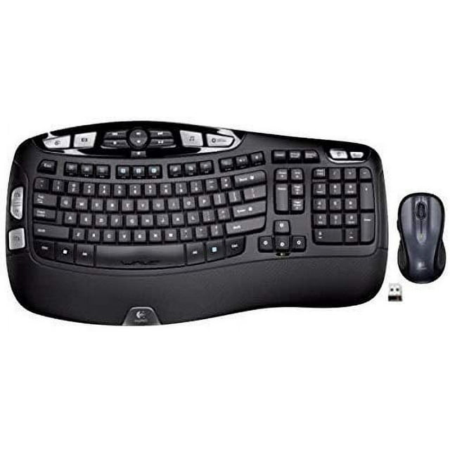 Logitech Mk550 Usb Cordless Ergonomic Wave Keyboard And Mouse Combo With Long Battery Life
