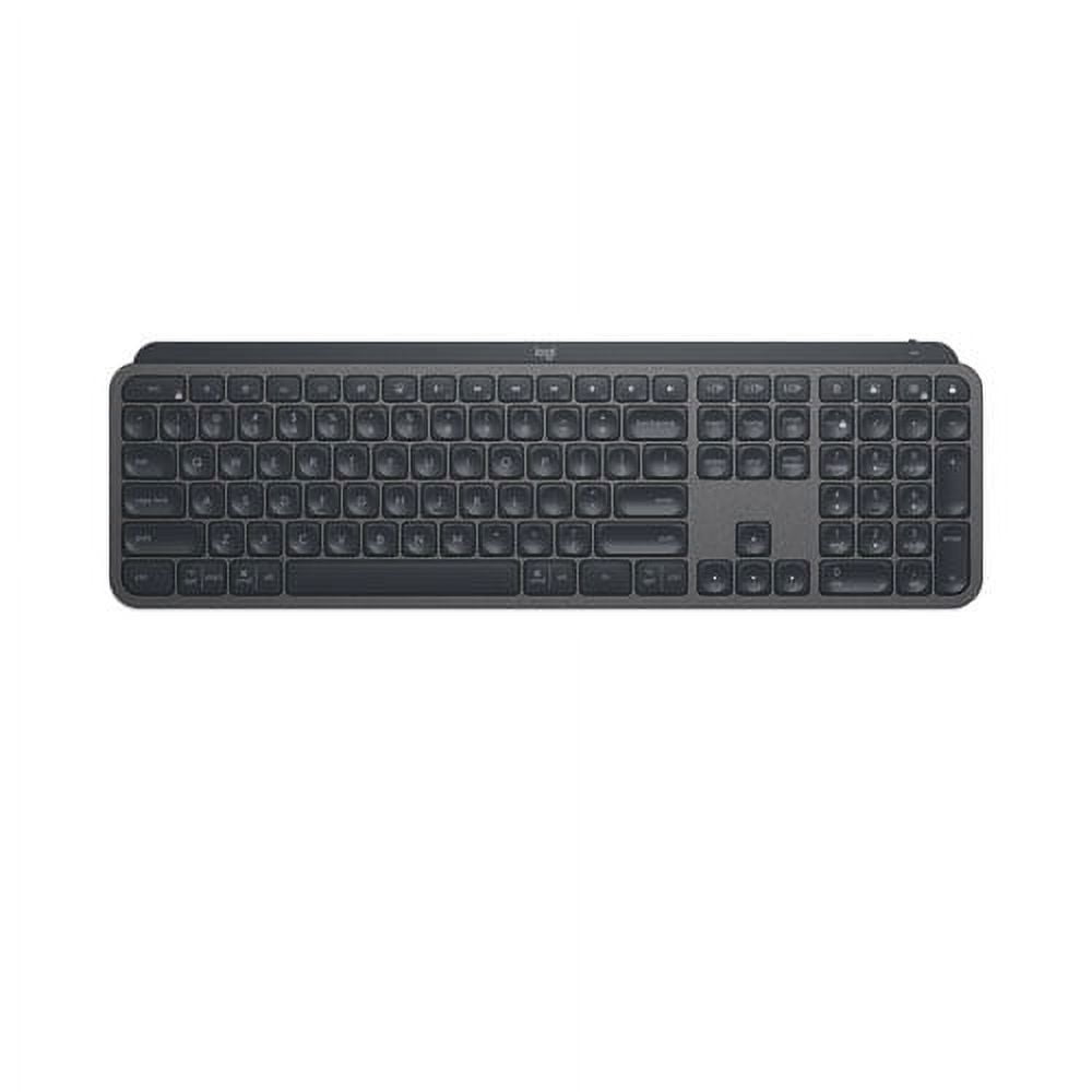 Logitech - MX Keys Advanced Full-size Wireless Scissor Keyboard for PC and Mac with Backlit keys ...