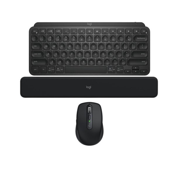 Logitech MX Keys Mini Minimalist Wireless Illuminated Keyboard (Black) Bundle - Walmart Business ...