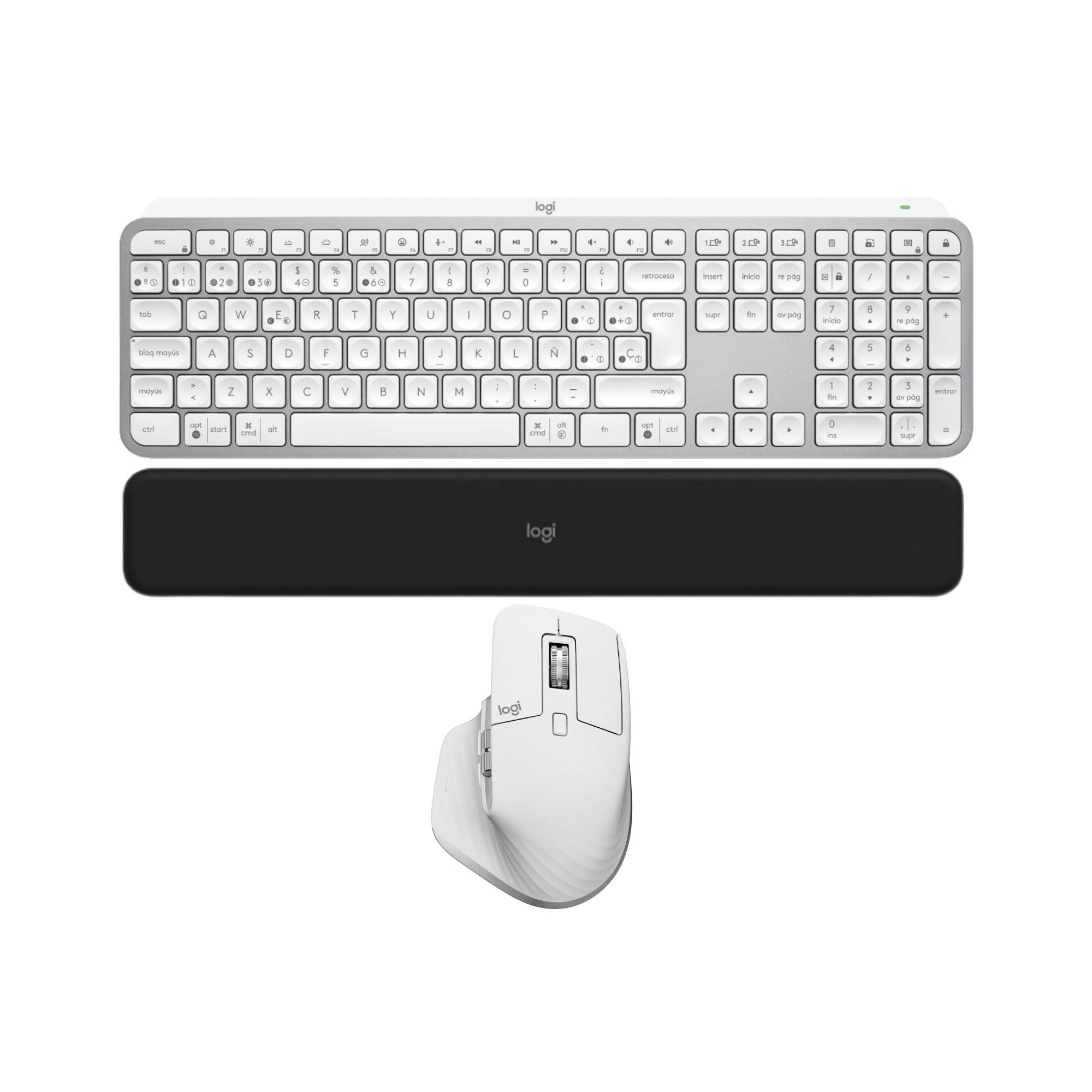 Logitech MX Keys S Wireless Keyboard (Gray) w/Mac Mouse Bundle ...