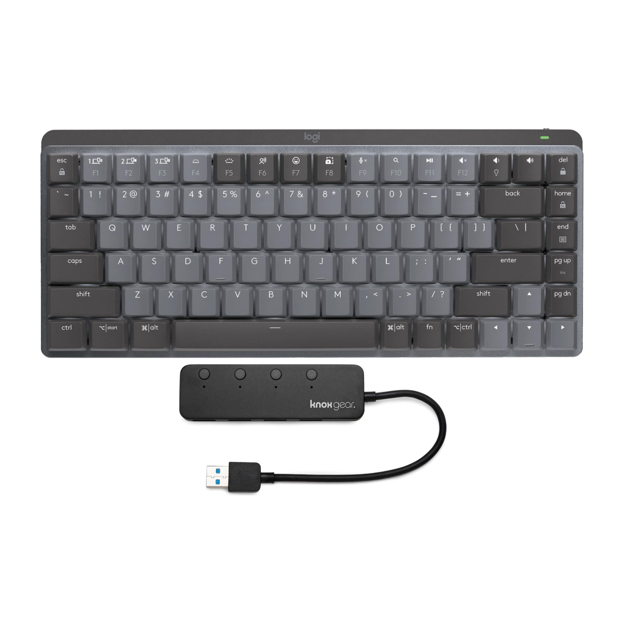 Logitech MX Mechanical Mini Clicky Keyboard (Graphite) with 3.0 USB Hub ...