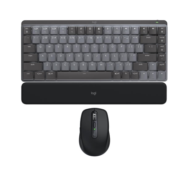 Logitech MX Mechanical Mini Tactile Keyboard - Graphite w/Mouse & Palm ...