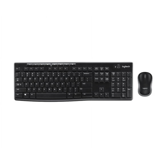 Logitech Mk270 Full Size Compact Wireless Keyboard & Mouse Combo, Black ...
