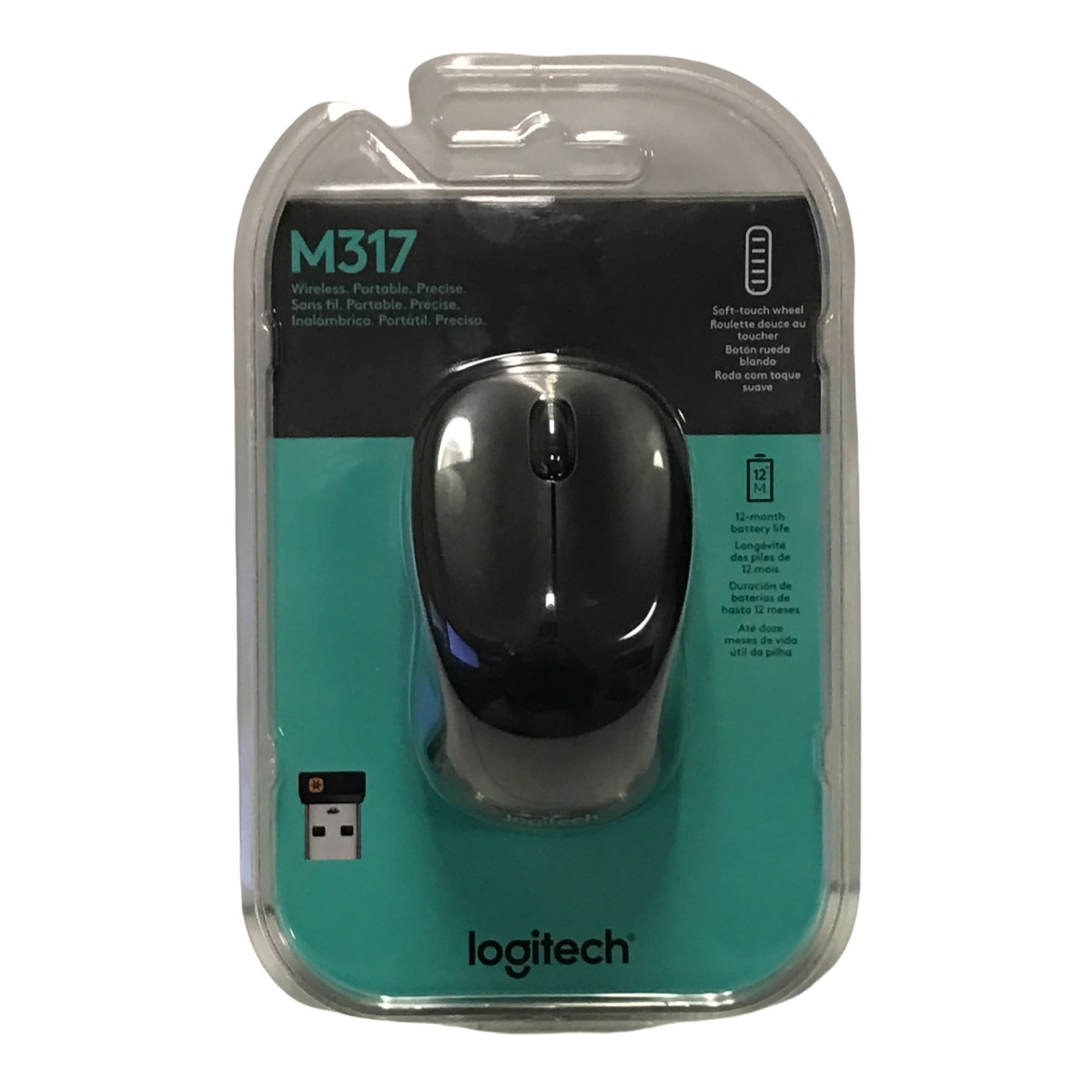 Logitech M317 USB Wireless Optical Mouse with Nano Receiver ...