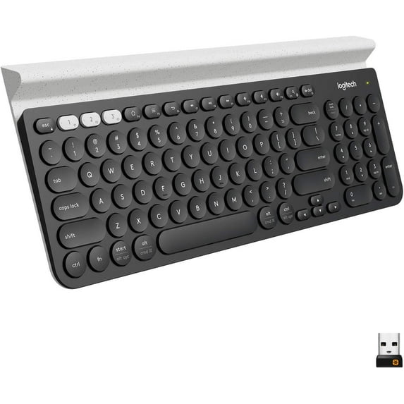 Pre-Owned Logitech Multi-Device K780 - Keyboard - Bluetooth - black ...