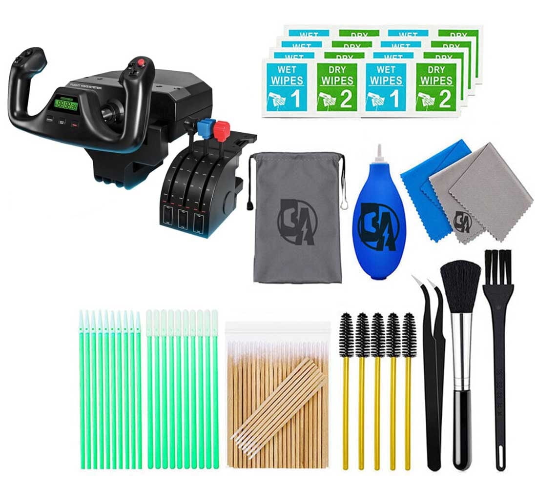 Logitech - Pro Flight Yoke System Gaming Controller for PC - Black With ...