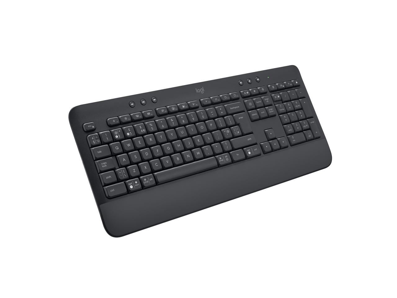Logitech Signature K650 Ergonomic Wireless Keyboard - USB, Shortcuts ...