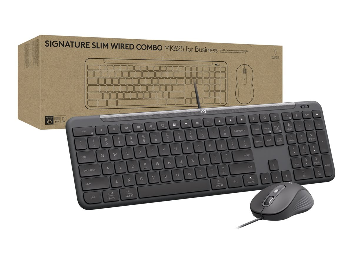 Logitech Signature Slim Wired Combo MK625 for Business - Keyboard and ...
