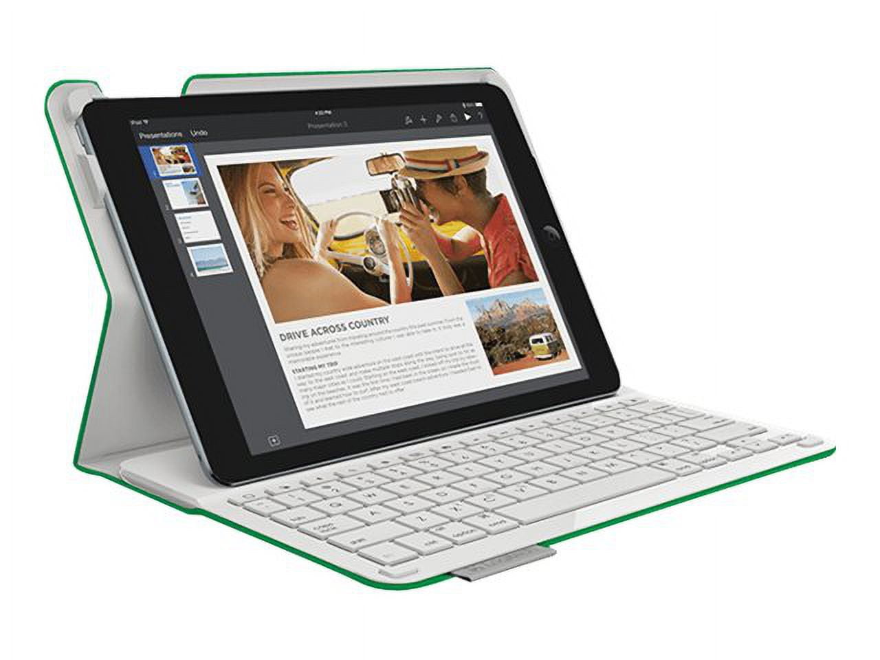 Logitech Type+ - Keyboard and folio case - Bluetooth - bright green ...