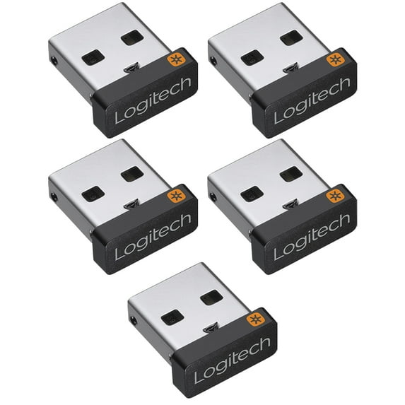 Logitech USB Unifying Receiver Dongle, Wireless 2.4 GHz, 5 Pack for ...