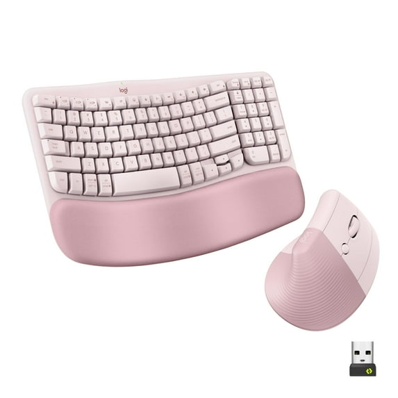 Logitech Wave Keys & Lift Vertical Mouse, Ergonomic Wireless Keyboard ...