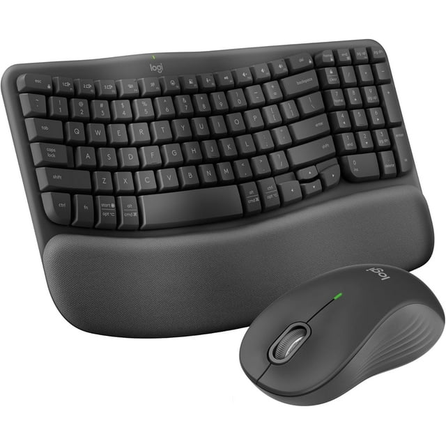 Logitech Wave Keys MK670 Combo, Wireless Ergonomic Keyboard with ...