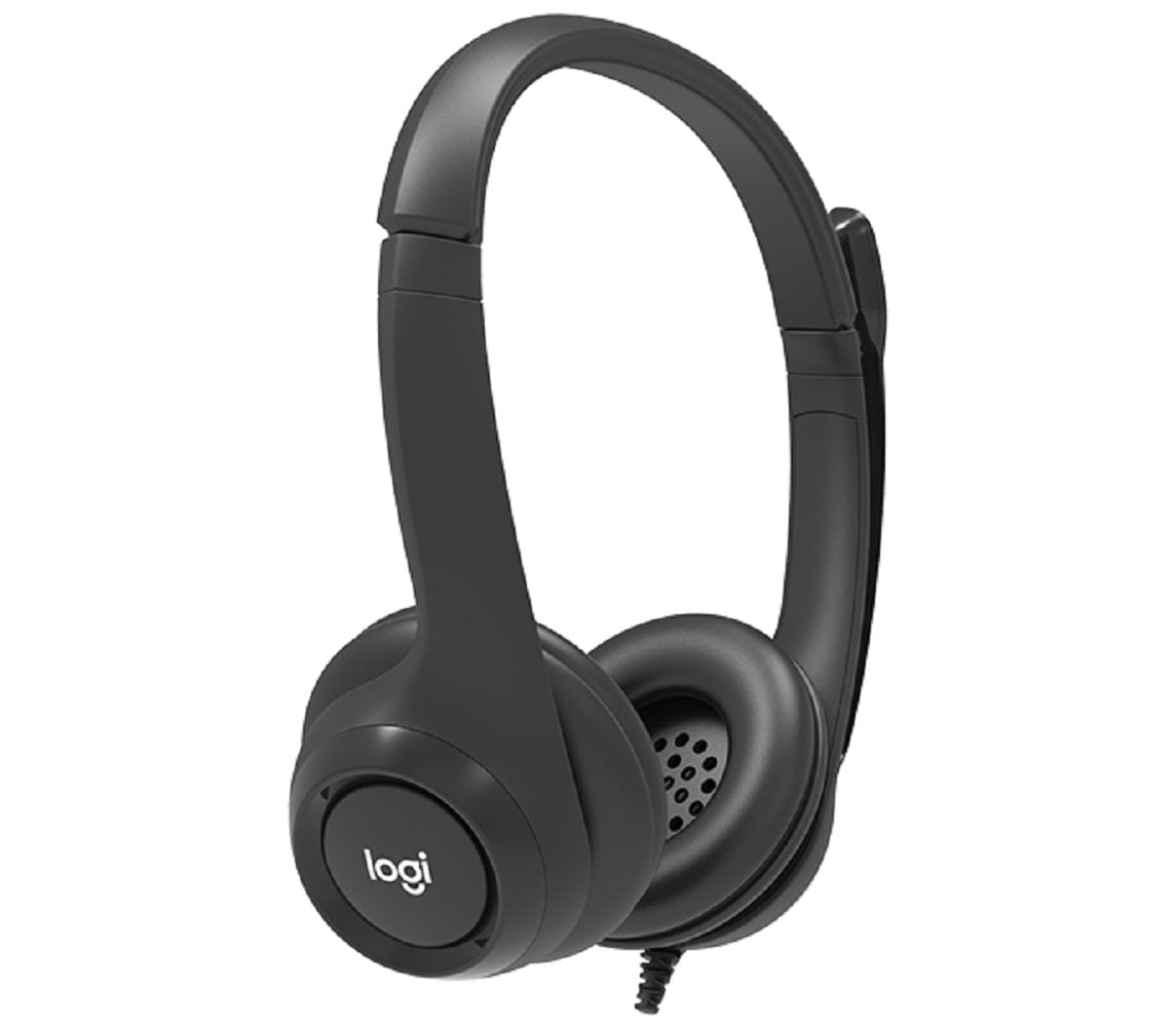 Logitech Wired USB Stereo Headset With Microphone, Black - Walmart.com