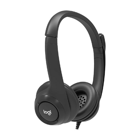 Logitech Wired USB Stereo Headset With Microphone, Black - Walmart.com