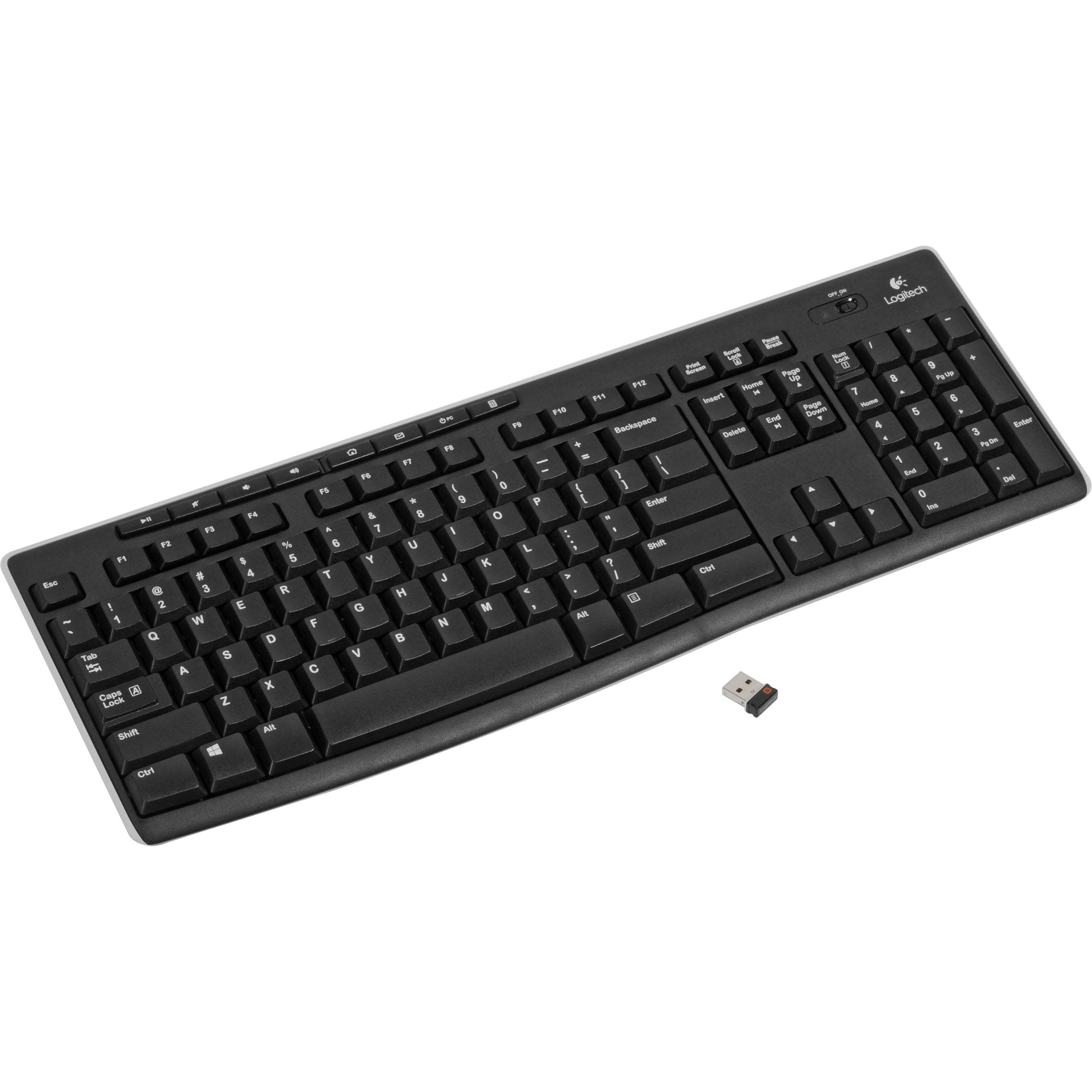 Logitech K270 Wireless Keyboard, Full-Size, Number Pad, PC and Laptop ...