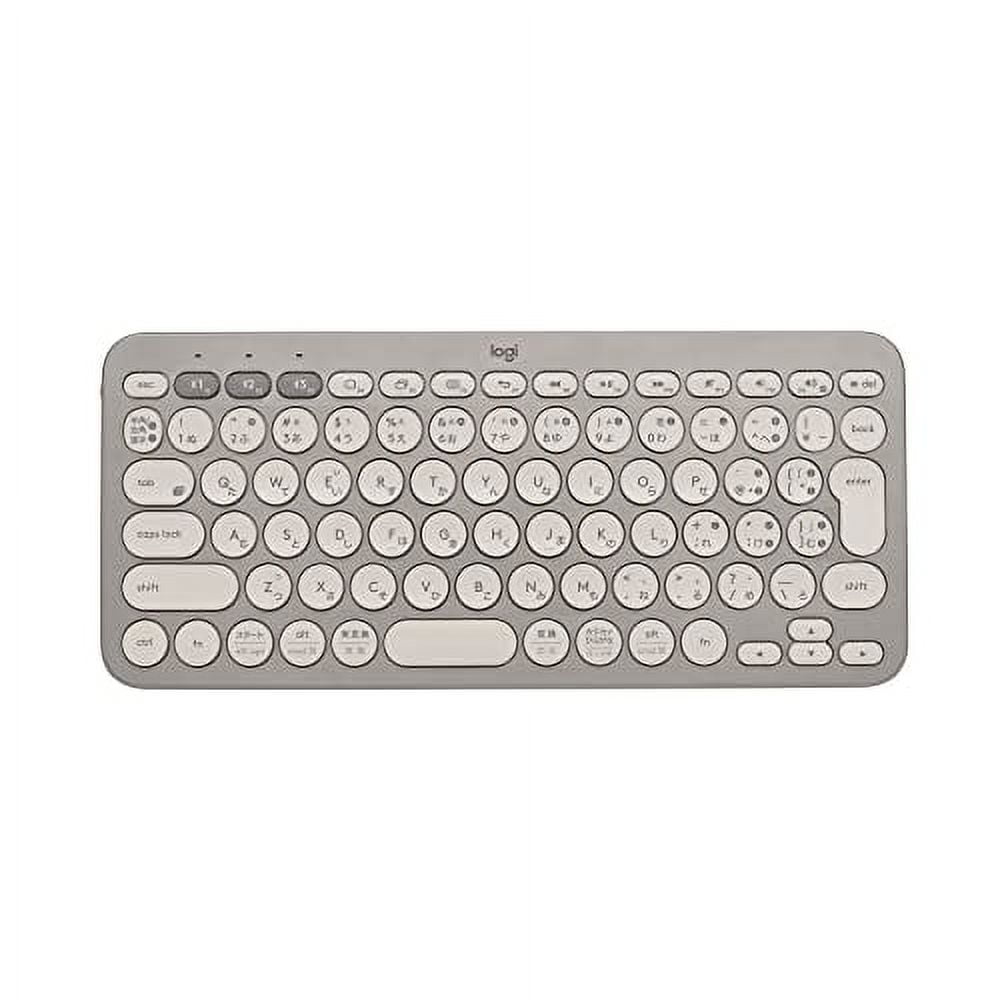 Logitech Wireless Keyboard Wireless Thin Small K380GY Greige Bluetooth ...