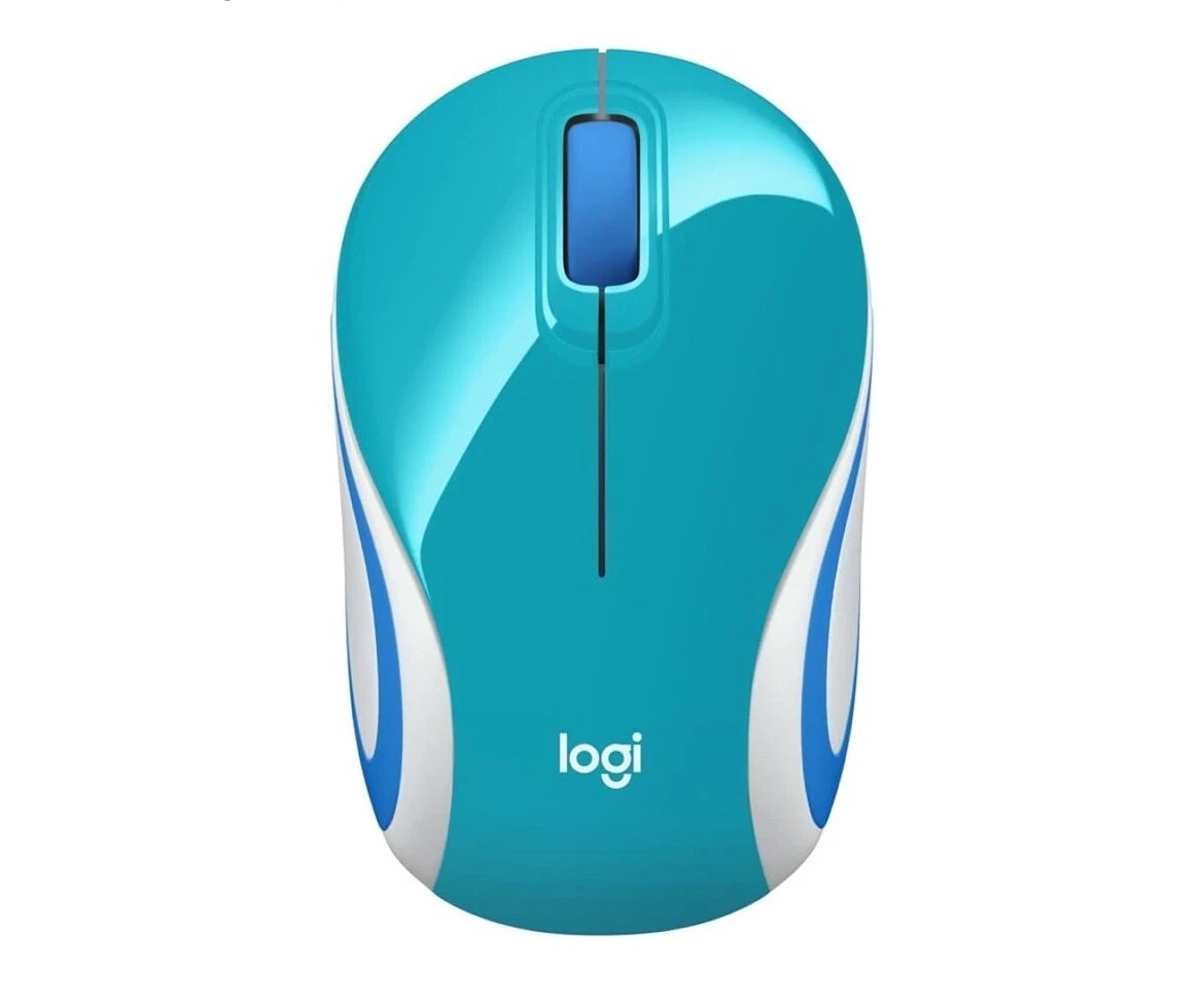 Logitech Wireless Mini Mouse M187 Teal, Pocket Sized Ultra Portable ...