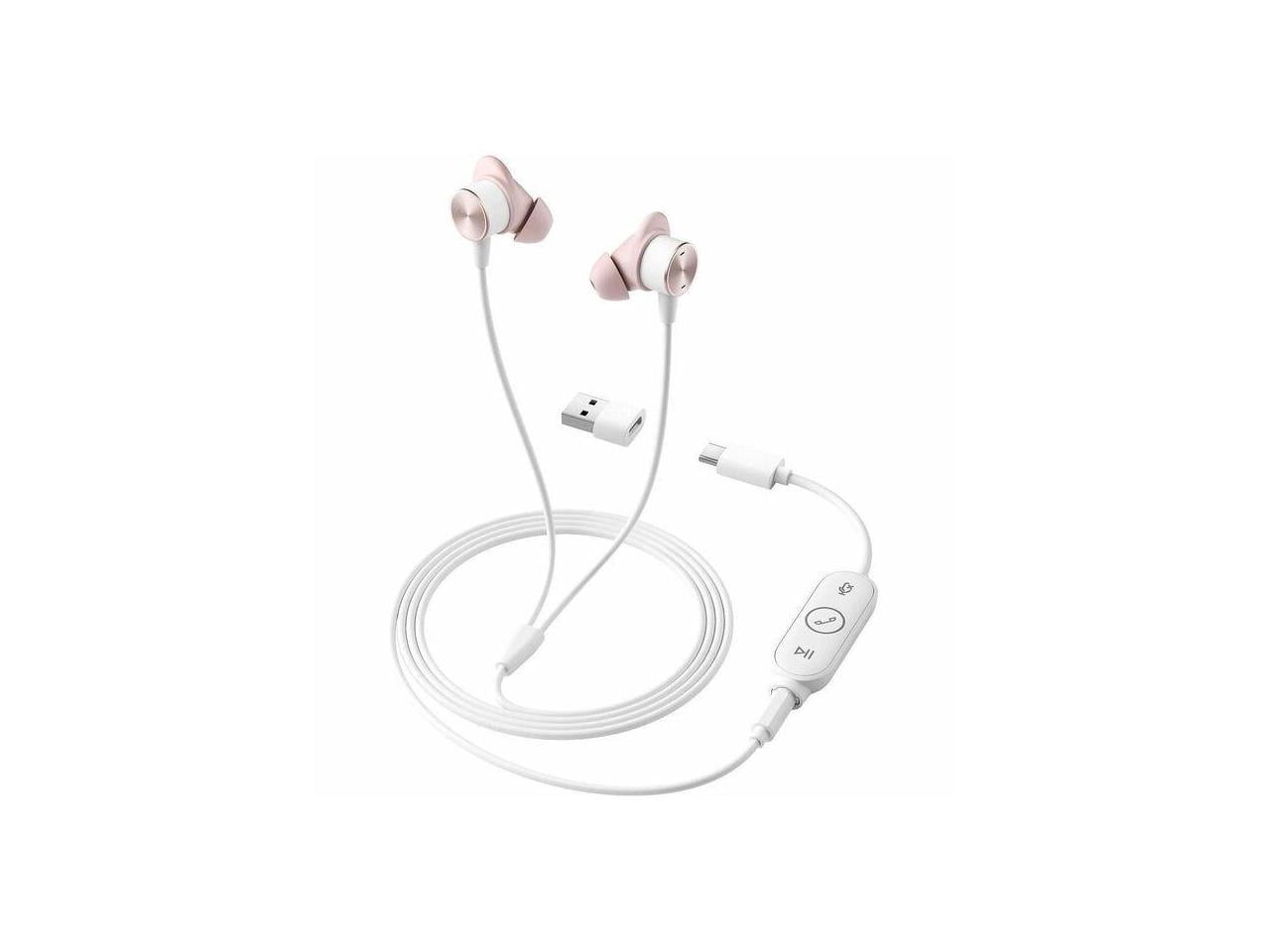 Logitech Zone Wired Earbuds - Stereo - Mini-phone (3.5mm), USB Type A ...