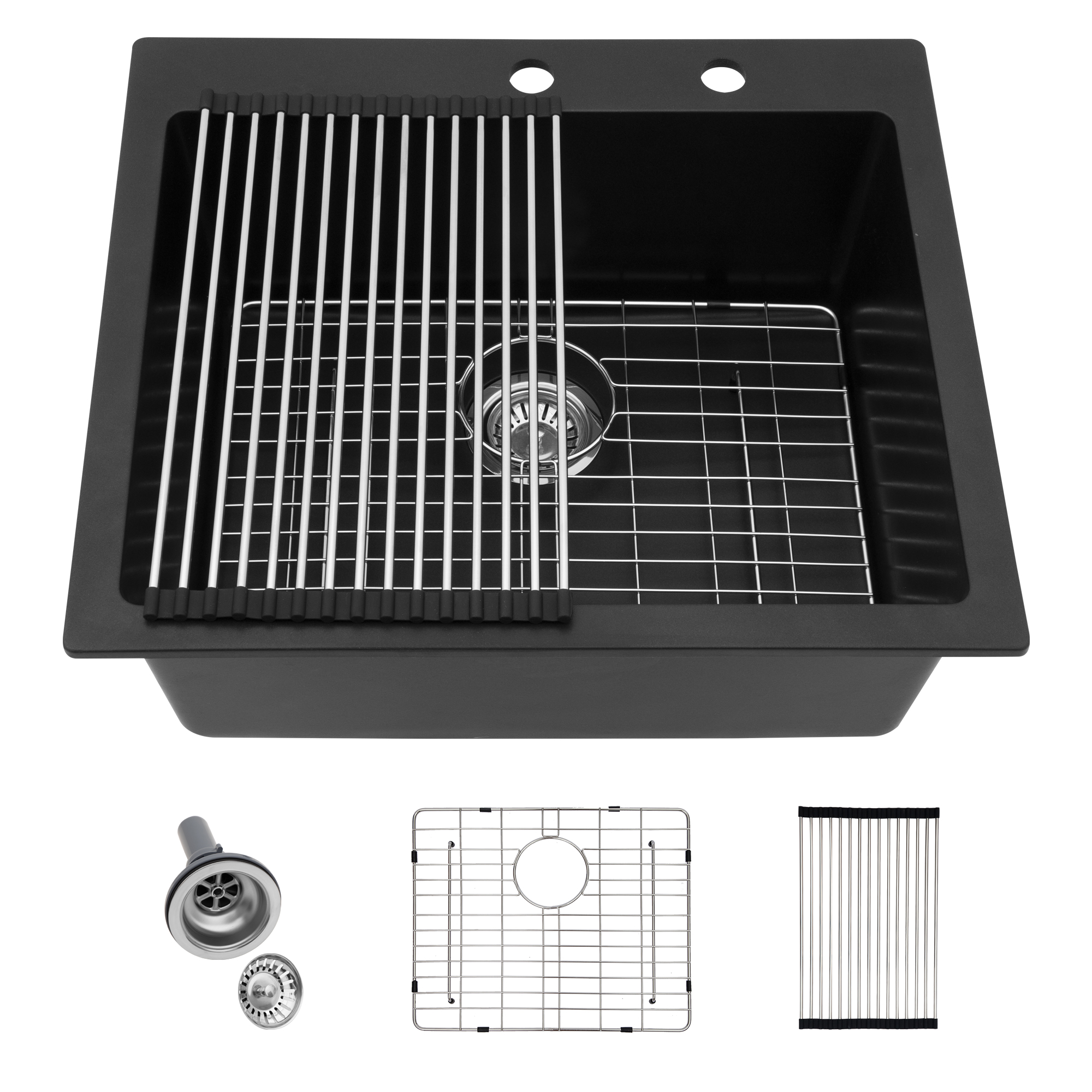 ALFI brand AB4620DI-W White 46" Double Bowl Granite Composite Kitchen ...