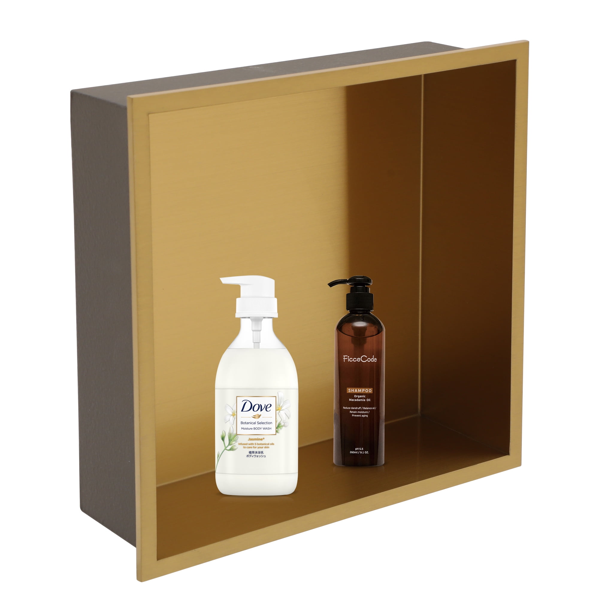 Logmey Shower Niche 12"x12" Stainless Steel Recessed Niche Single Shelf ...