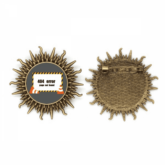 Logo 404 Error Page Not Found Metall Sonne Brosche Haken Pin - Walmart.com
