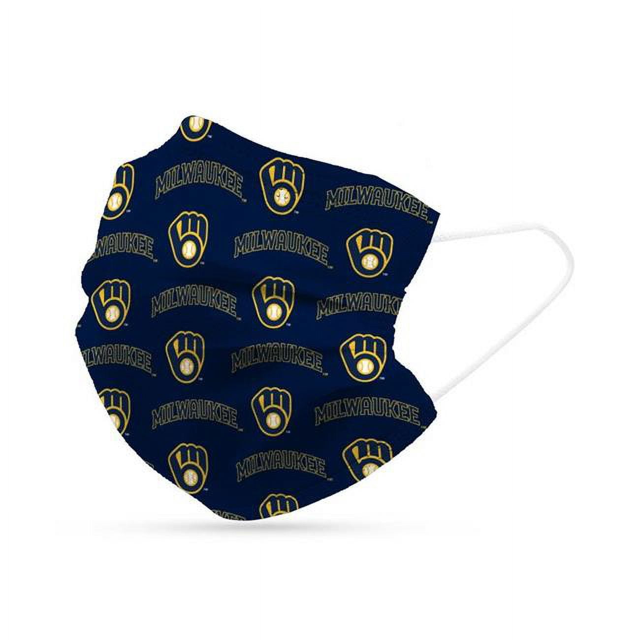 Logo Brands 629364135 Milwaukee Brewers Disposable Face Mask - Pack of ...
