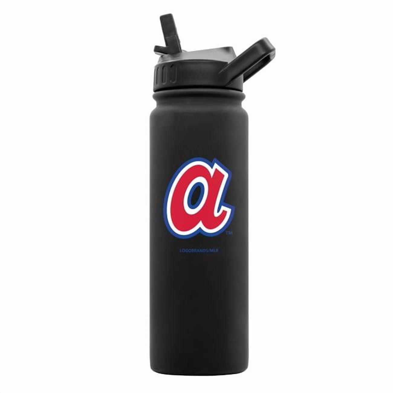 Logo Brands 503-S24SB-BLK Atlanta Braves 24 oz Soft Touch Double Wall ...
