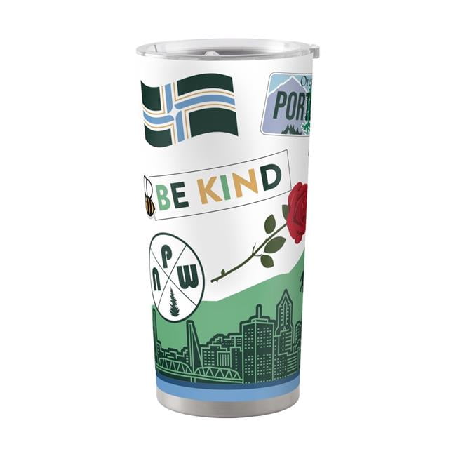 Logo Brands C4886-S20PT-63 Portland 20 oz Native Powder Coat Tumbler ...
