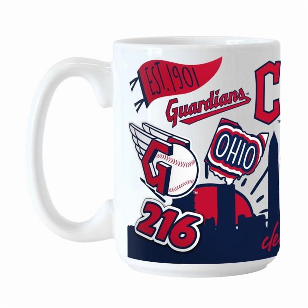 Logo Brands 509-C15M-63 Cleveland Guardians 15 oz Native Sublimated Mug ...