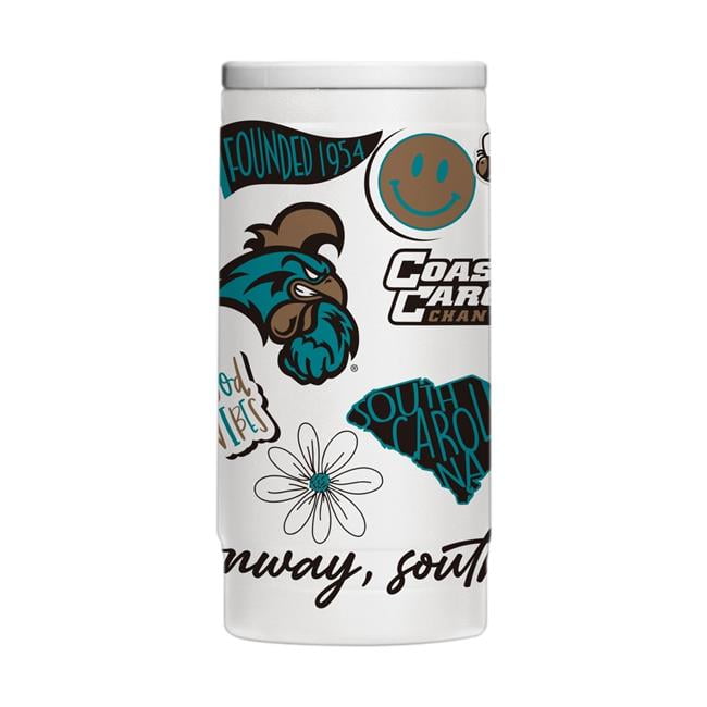 Logo Brands 357-S12PC-63 Coastal Carolina 12 oz Native Powdercoat Slim ...