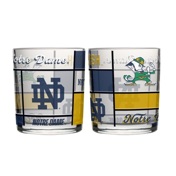 Logo Brands Notre Dame Fighting Irish 12oz. Quilted Stained Two-Pack ...