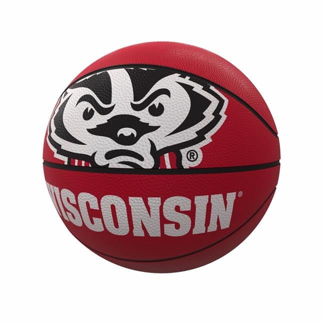 Logo Brands Wisconsin Mascot Official-Size Rubber Basketball - Walmart.com