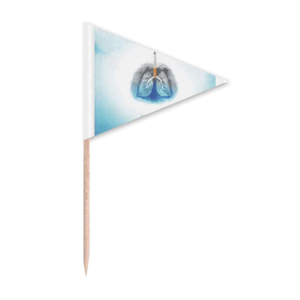Logo Burning Lung Art Deco Fashion Toothpick Triangle Cupcake Toppers ...