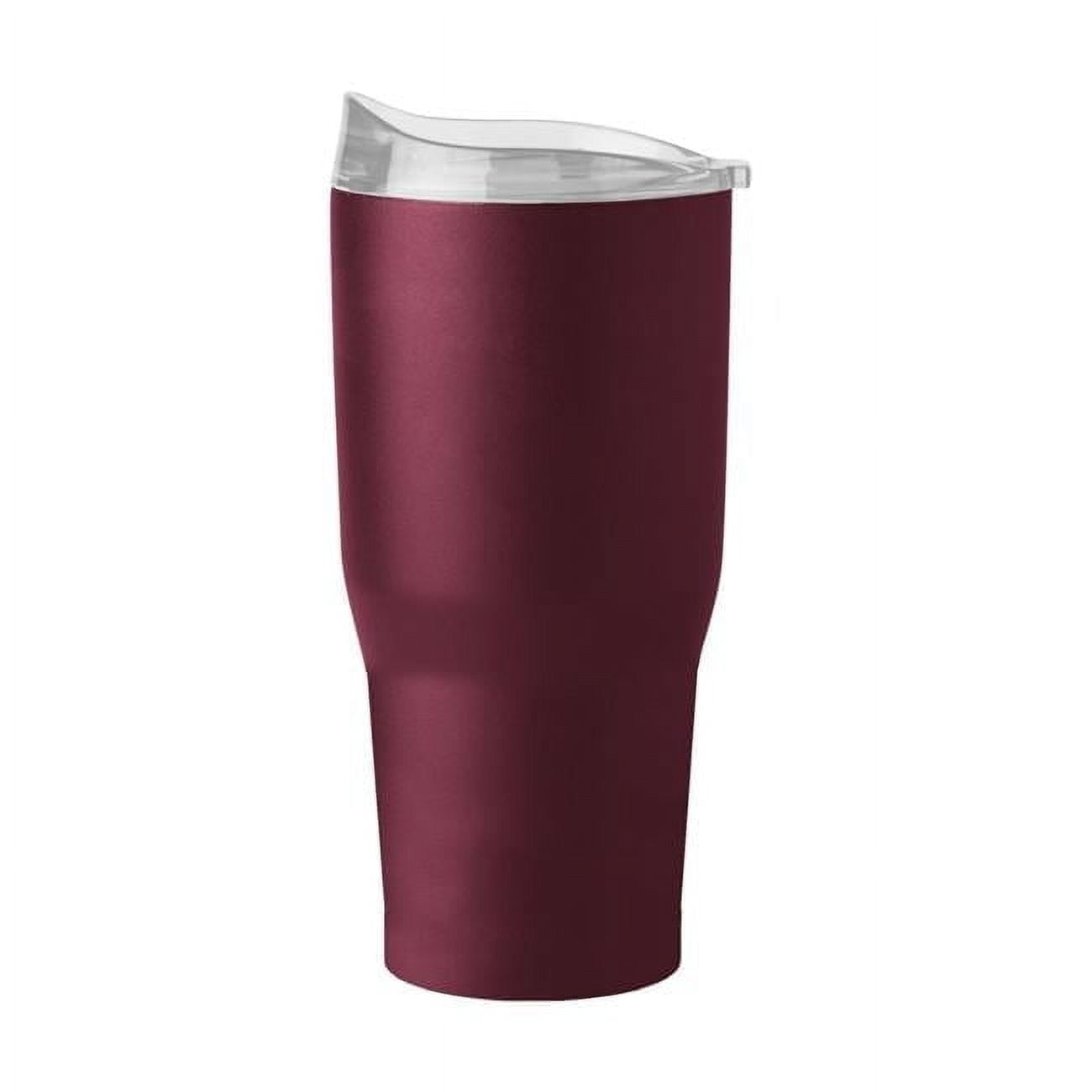 Logo Chair 30oz Stainless Steel Tumbler, Plain Maroon Powder Coat with ...