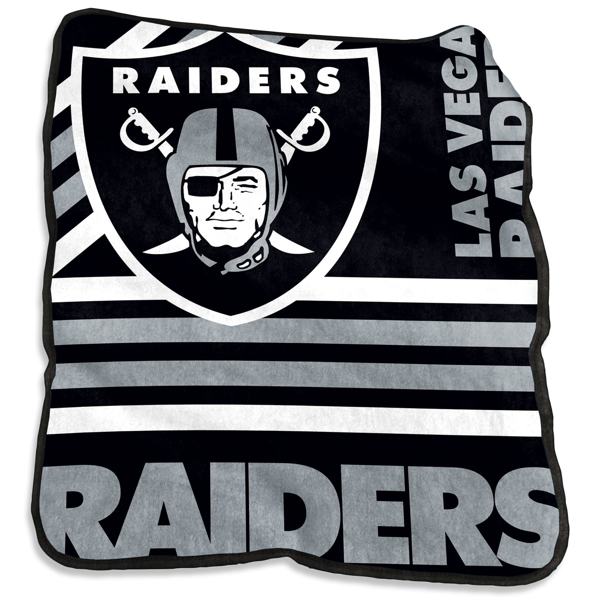 Logo Chair Large Plush NFL Las Vegas Raiders Raschel Throw Blanket ...