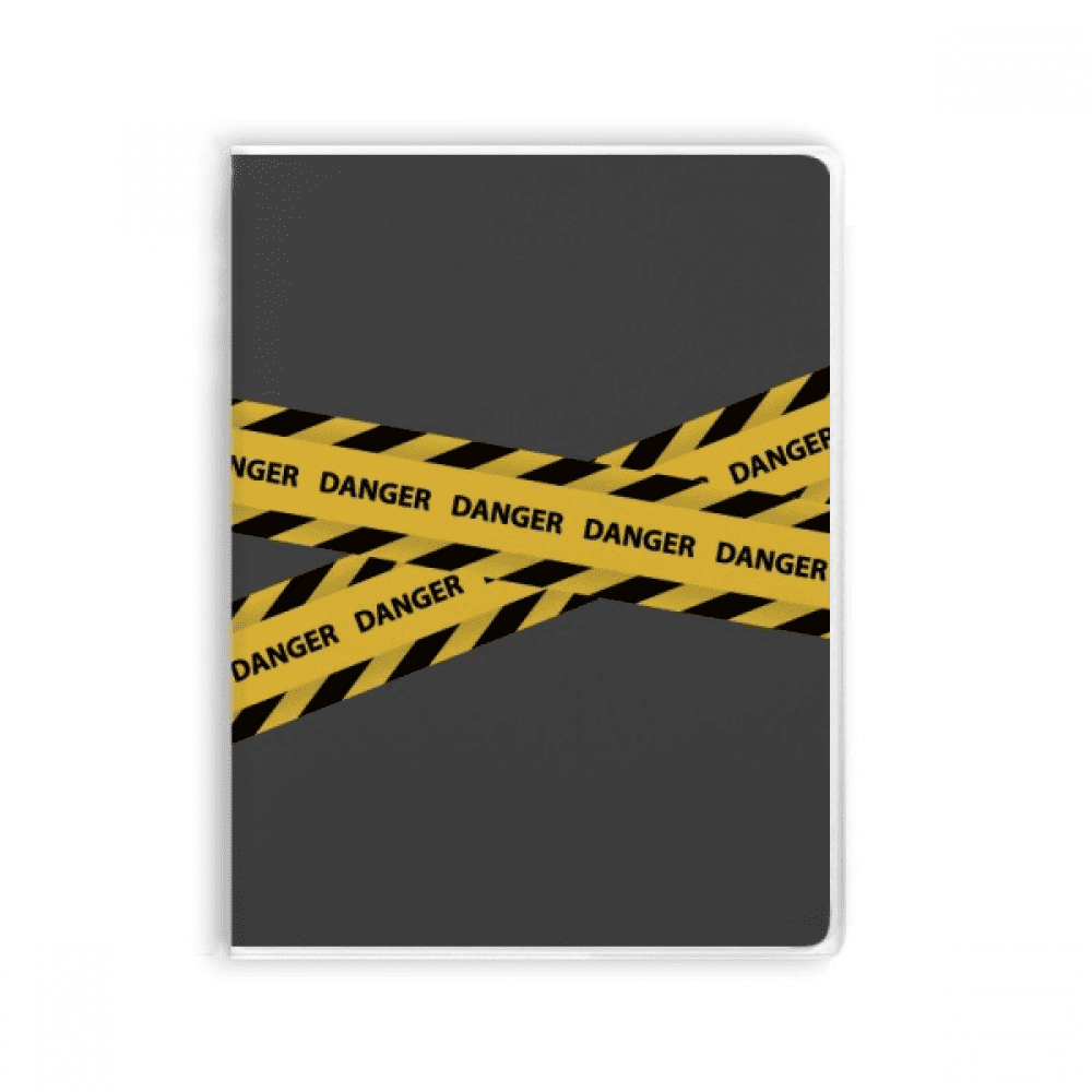 Logo Danger Warning Art Deco Fashion Notebook Gum Cover Diary Soft ...