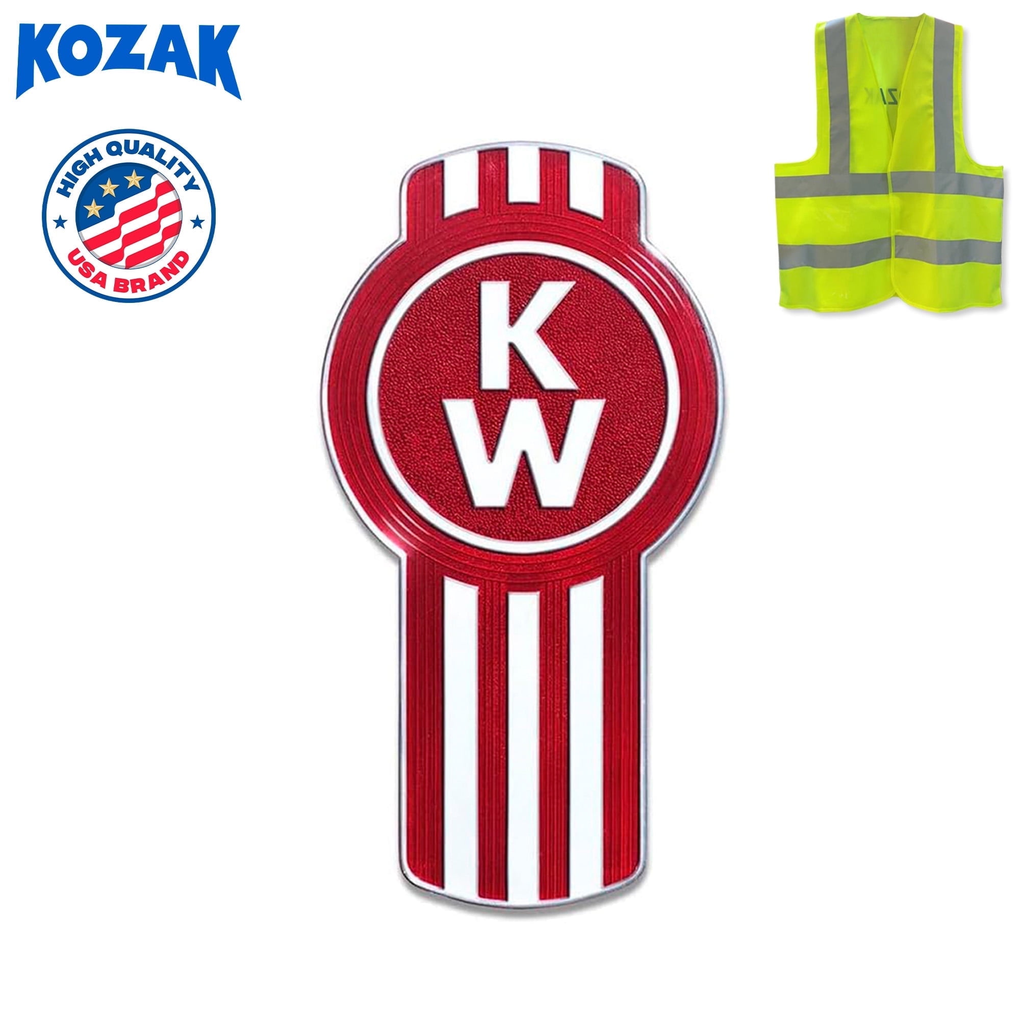 Kenworth OEM Replacement Hood Grille Logo Emblem Badge L53-1002-10 for ...