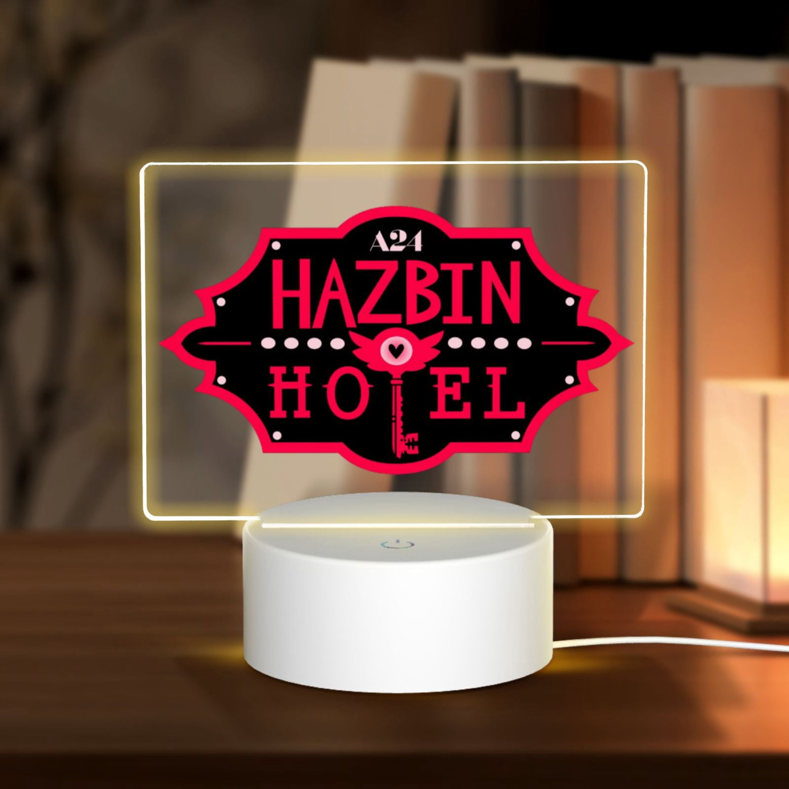 Logo Hazbin Hotel Rectangular Acrylic Night Light Adjustable 3 Light ...