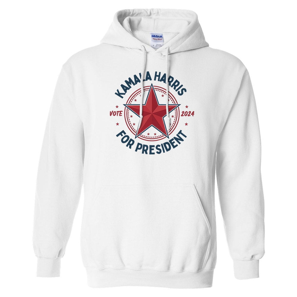 Logo Kamala Harris 2024 Hoodie Sweatshirt Unisex Large White - Walmart.com