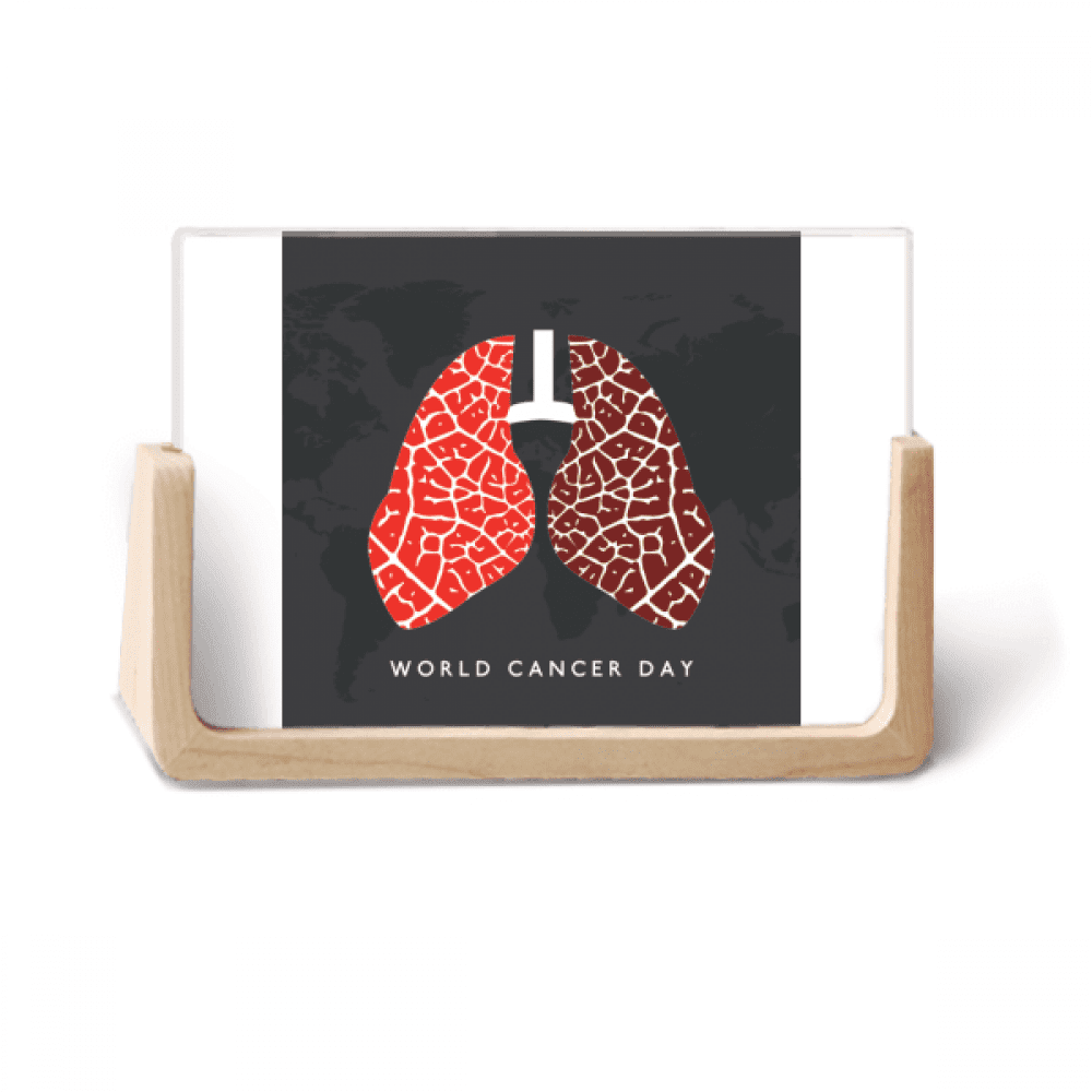 Logo Lung Pattern World Cancer Day Photo Wooden Photo Frame Tabletop ...