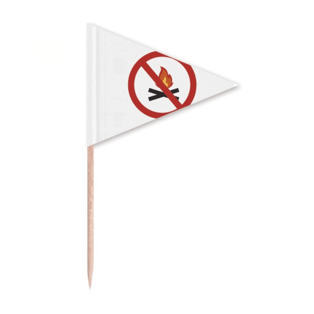Logo No Burning Fires Art Deco Fashion Toothpick Triangle Cupcake ...