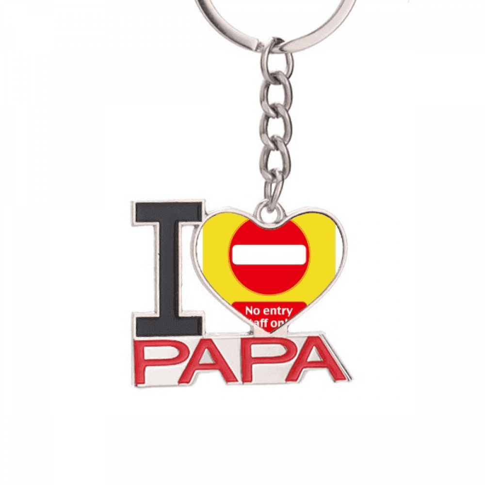 Logo No Entry Stuff Only Art Deco Fashion Keychain Metal Keyring Holder ...