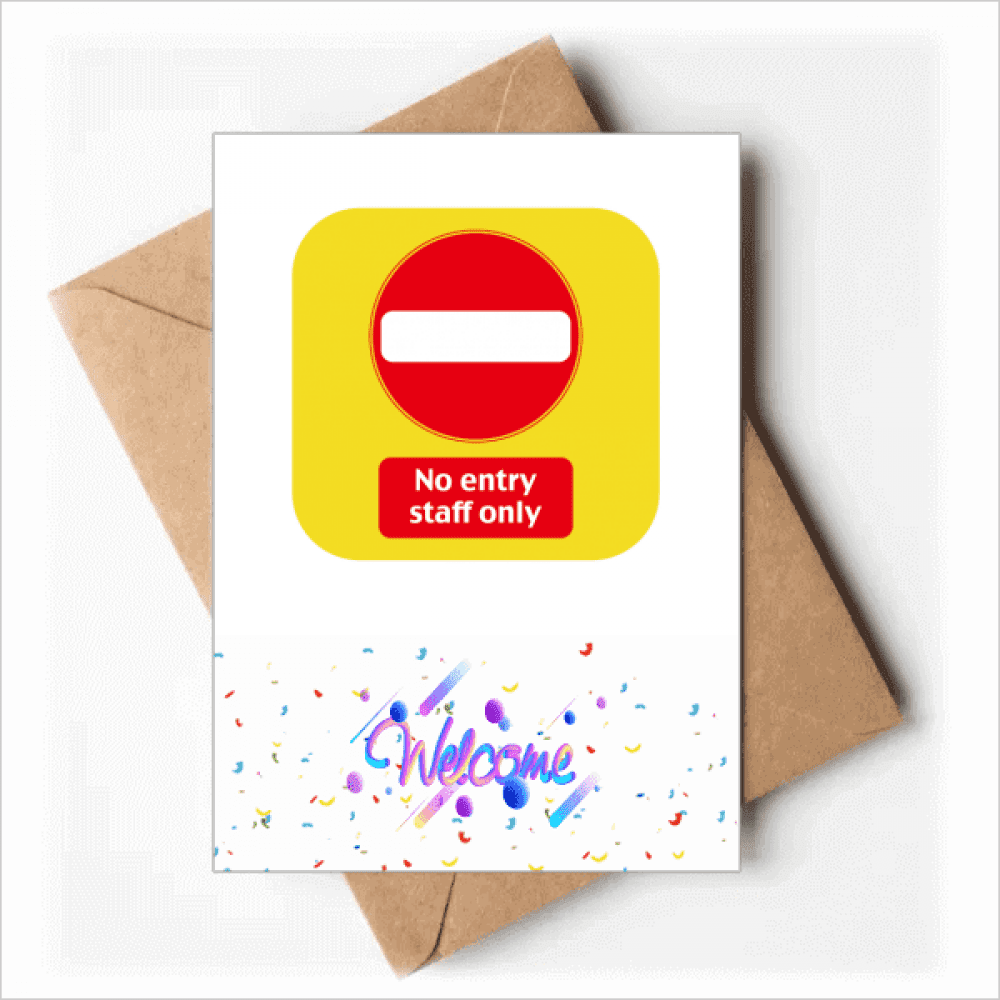 Logo No Entry Stuff Only Art Deco Fashion Welcome Back Greeting Cards ...