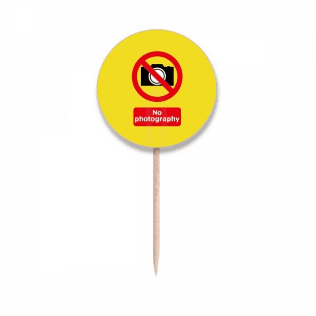 Logo No Photography Art Deco Fashion Toothpick Flags Round Labels Party
