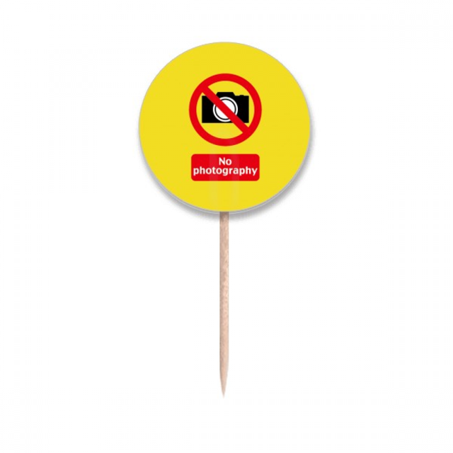 Logo No Photography Art Deco Fashion Toothpick Flags Round Labels Party