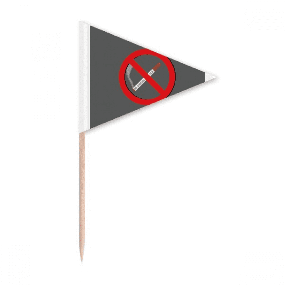 Logo No Smoking Art Deco Fashion Toothpick Triangle Cupcake Toppers ...