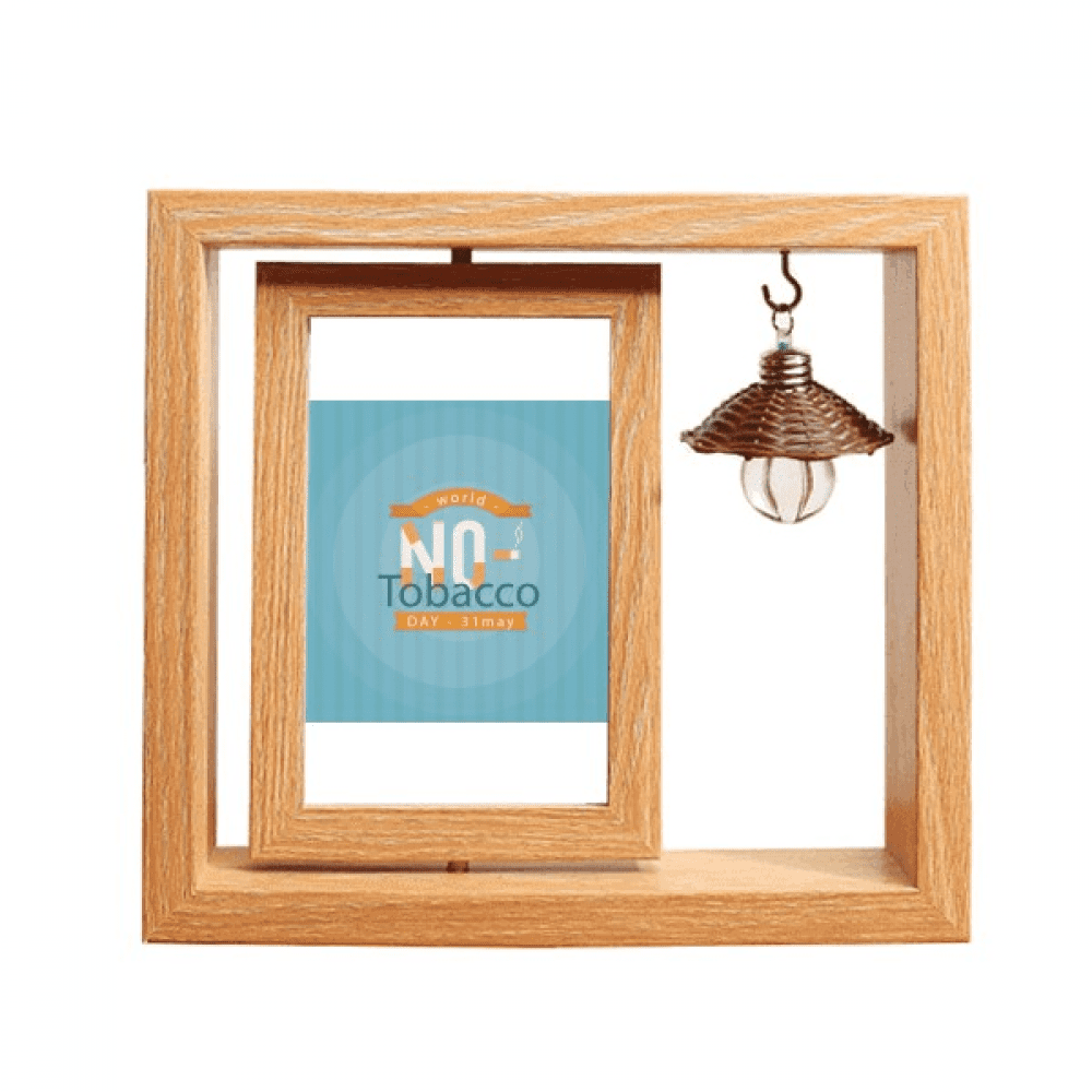 Logo No Tobacco Day Art Deco Fashion Wooden Rotating Picture Photo ...