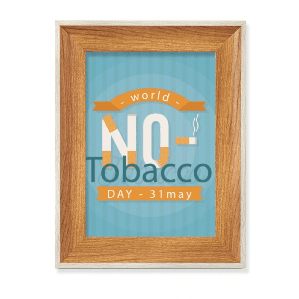 Logo No Tobacco Day Desktop Wooden Photo Frame Display Picture Art ...