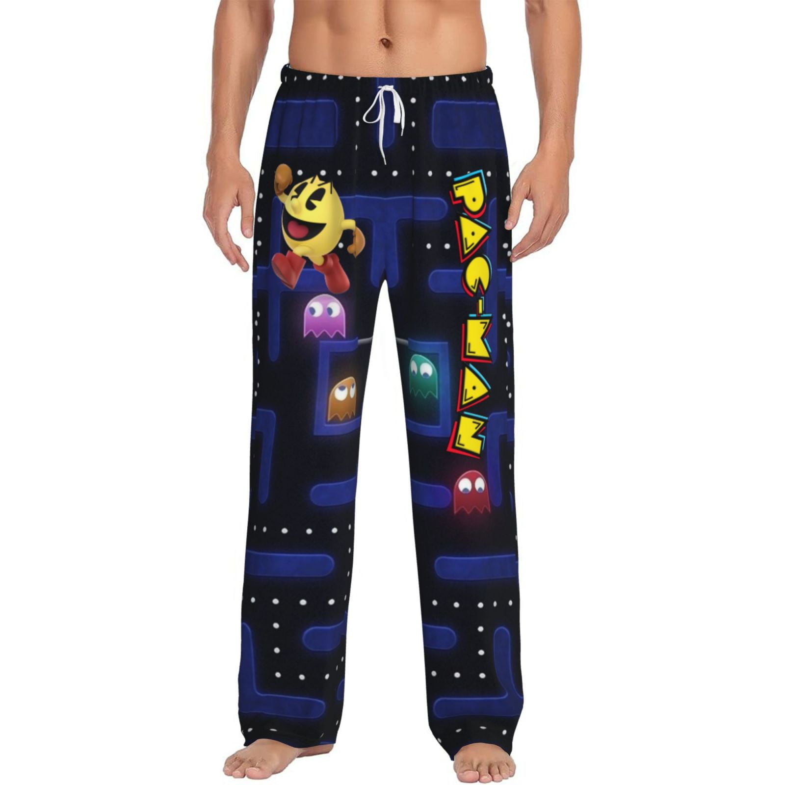 Logo Pac-Man Men's Pajama Pants Lounge Fashion Daily Sleepwear With ...